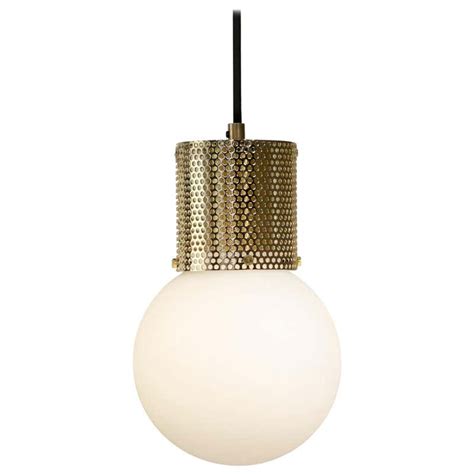 Handblown Glass Orb Pendant Light Eres Bronze For Sale At 1stdibs