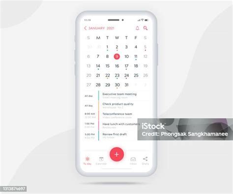 모바일 앱 캘린더 라이트 모드 개념 활동 캘린더 템플릿 Ui Ux 디자인 스마트폰 캘린더 일정 응용 프로그램 이벤트 일정 약속
