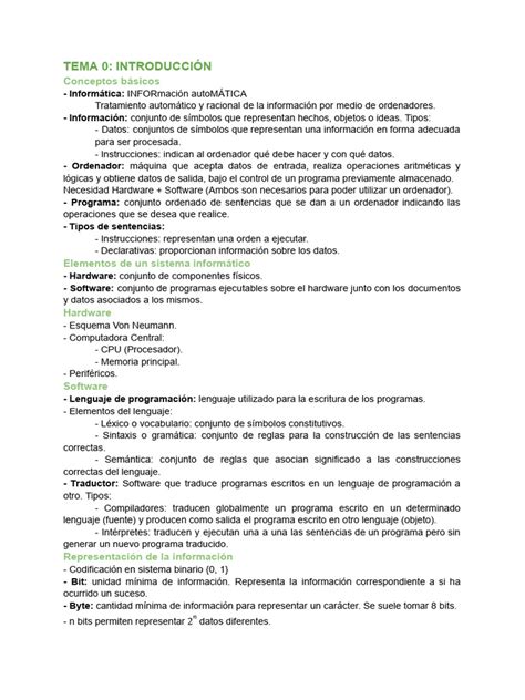 Apuntes Todos Los Temas Pdf Lenguaje De Programación Programación