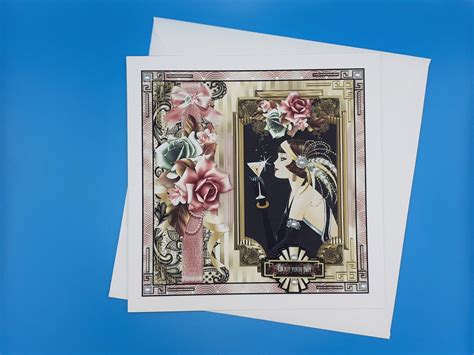 Art Deco Birthday Card Wife Sister Daughter Mother Sister In Law