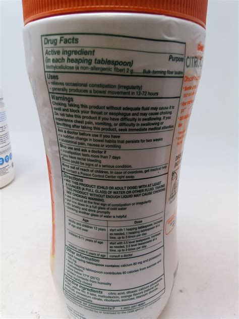 Citrucel Fiber Therapy Powder For Occasional Constipation Relief Orange