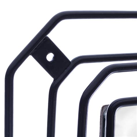 Espejo Wabe Con Marco De Hierro En Negro Blanco Dorado Metal