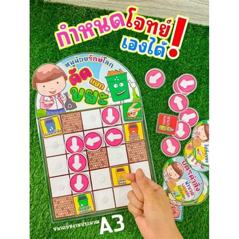Teaching Materials Coding With Garbage Sorting A3 Size Can Custom