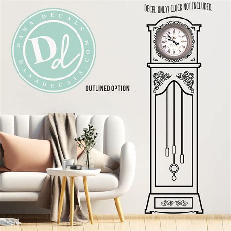 Antique Grandfather Clock Decal Dana Decals