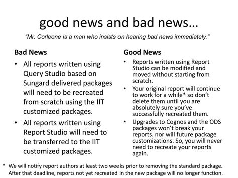 PPT Instructions For Moving A Cognos Report Studio Query To A New