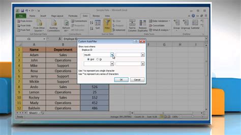 How To Filter Rows In Microsoft® Excel 2010 Youtube