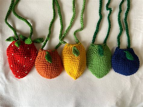 Crochet Strawberry Pouch Pattern Etsy