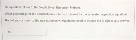 Solved This Question Relates To The Simple Linear Regression Chegg