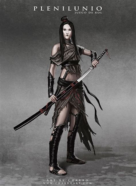 110 Katanas Member By Charro Art Female Samurai Assassin Thief Rogue