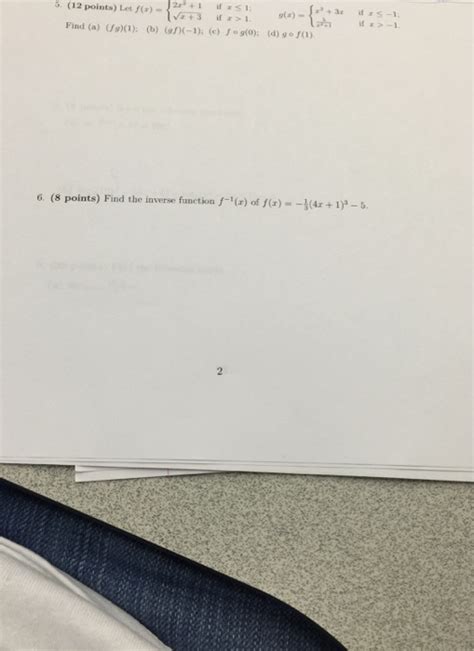 Solved Find The Inverse Function F 1 X Of F X L 3 4x