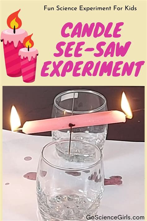 How To Make A Candle Seesaw Balancing Act Experiment Go Science Girls