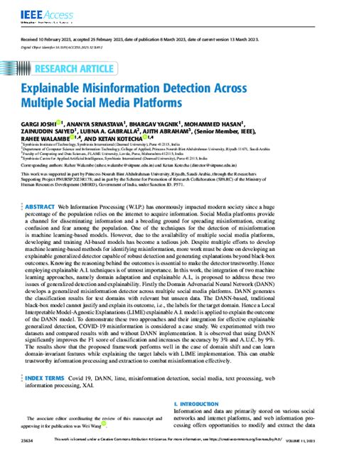 Pdf Explainable Misinformation Detection Across Multiple Social Media