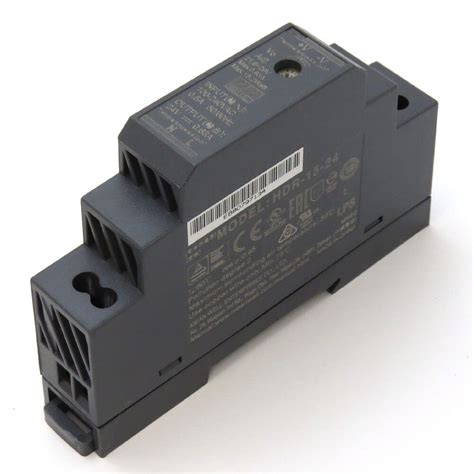 Mean Well HDR 15 24 Industrial DIN Rail Power Supply 24V 0 63A Out