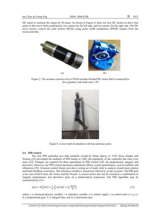 Control Of Robot Assisted Gait Trainer Using Hybrid Proportional Integral Derivative And