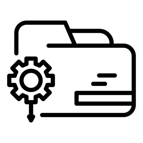 Backup Settings Icon Outline Style Vector Art At Vecteezy
