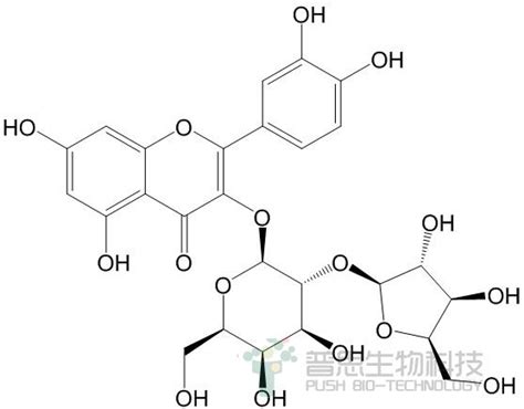 普思生物槲皮素 3 O β D 呋喃木糖基 （1→2） β D 半乳糖苷cas1181635 91 5
