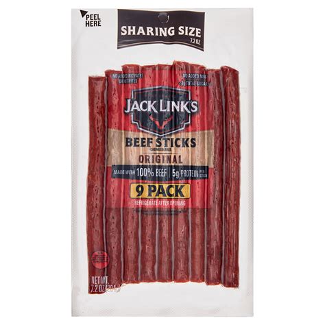 Jack Link S Original Beef Sticks 7 2 Oz 9 Pack Walmart