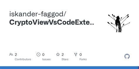 GitHub Iskander Faggod CryptoViewVsCodeExtensions