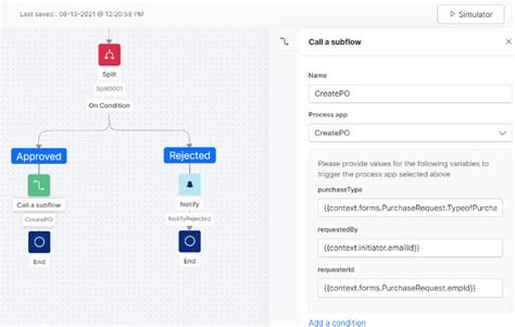 How To Call A Subflow From A Process App Kore Ai Documentation V9 0