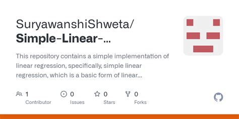 Github Suryawanshishwetasimple Linear Regression This Repository Contains A Simple