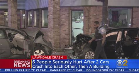 Six People Hurt In Two Car Crash In Lawndale Cbs Chicago