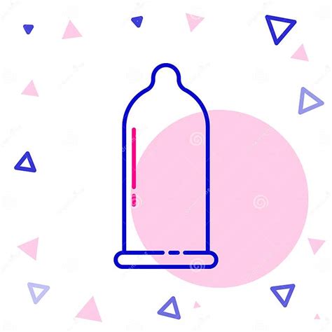 Line Condom Safe Sex Icon Isolated On White Background Safe Love