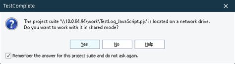 Using Test Projects In Shared Mode TestComplete Documentation
