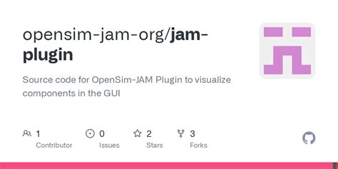 github opensim jam org jam plugin source code for opensim jam plugin to visualize components