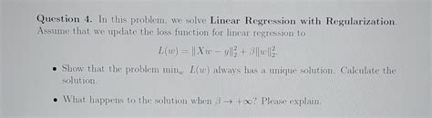 Solved Question In This Problem We Solve Linear Chegg