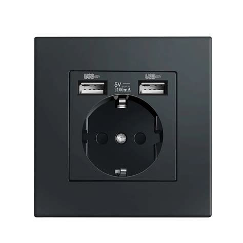 Depoguye Eu Usb 벽 소켓 21a 가정용 Dedroom 소켓 어댑터 Ac 110v 250v 16a 벽면 콘센트