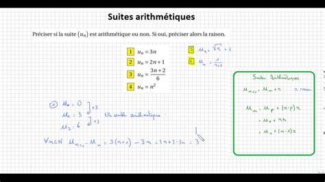 Première Spécialité Maths Les Suites Suite Arithmétique Premiers