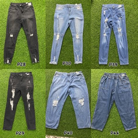 Denim Pants By Plus Size Collection Ph Random Shopee Philippines