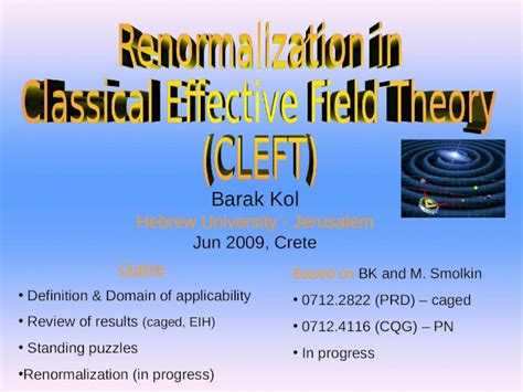 Ppt Renormalization In Classical Effective Field Theory Cleft Dokumentips