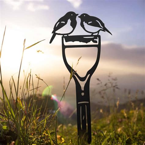 Pair Of Robins Sheet Steel Silhouette In Black Finish Black Country