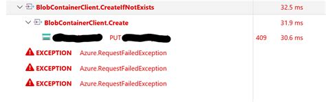 Bug Blobcontainerclient Throws Azure Requestfailedexception If