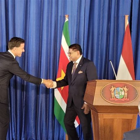 De Koers Het Investeringsklimaat President Santokhi En Premier Rutte