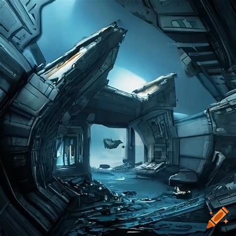 Crashed Spaceship Interior On Craiyon