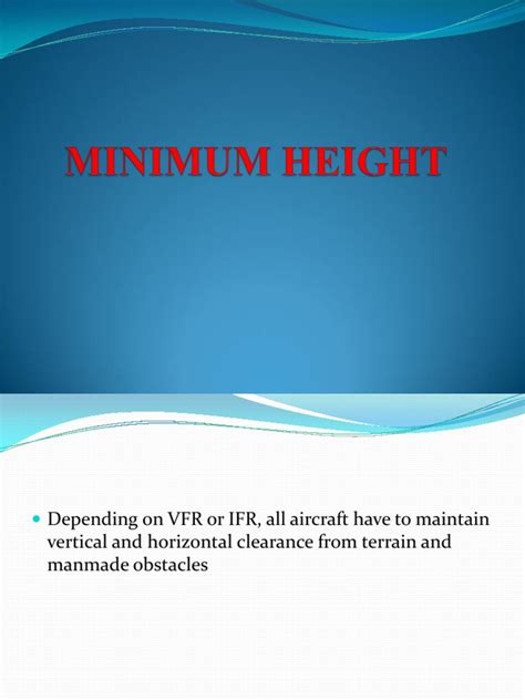 Minimum Height Pdf