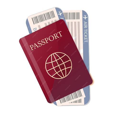 Premium Vector Vector Passport With Tickets Air Travel Concept Flat