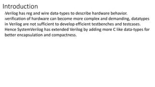 Sv Data Types And Sv Interface Usage In Uvm PDF