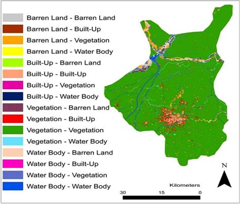Transition Of Lulc Between 1989 To 2020 Software Arcmap V 108 Download Scientific Diagram