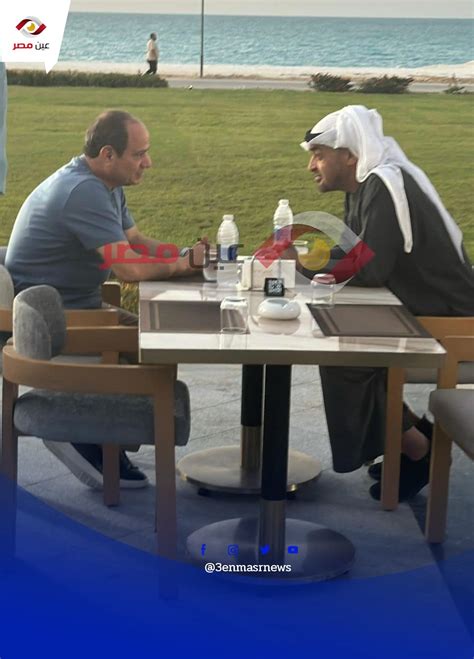 الرئيس السيسي وبن زايد منذ قليل في مدينة العلميين
