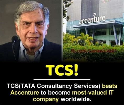 Tcs Beats Accenture To Become Worlds Most Valued It Services Company