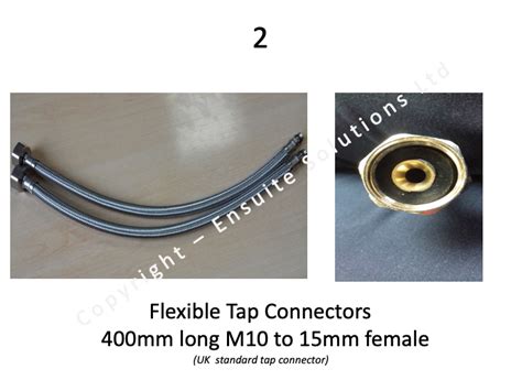 Flexible Tap Connectors 400mm M10 To 15mm Female