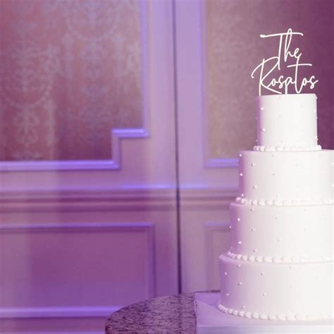 Personalized Wedding Cake Topper Custom Script Cake Topper For
