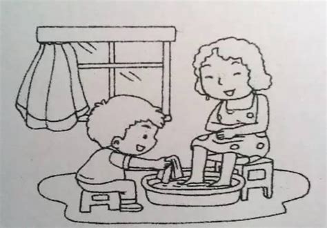 孝敬简笔画 孝敬简笔画图片大全 画趣文库（我爱生活）