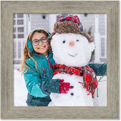 22x22 Frame Gray Barnwood Picture Frame Modern Photo Frame Includes
