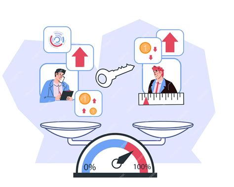 Premium Vector Comparison Of Kpi Performance Indicator Between Two