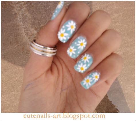 Cutenails Art Spring Nails Art Daisy Flowers