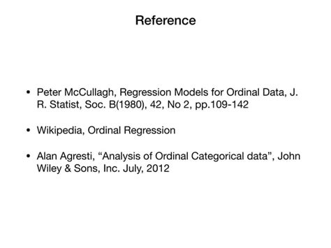 Logistic Ordinal Regression Pdf